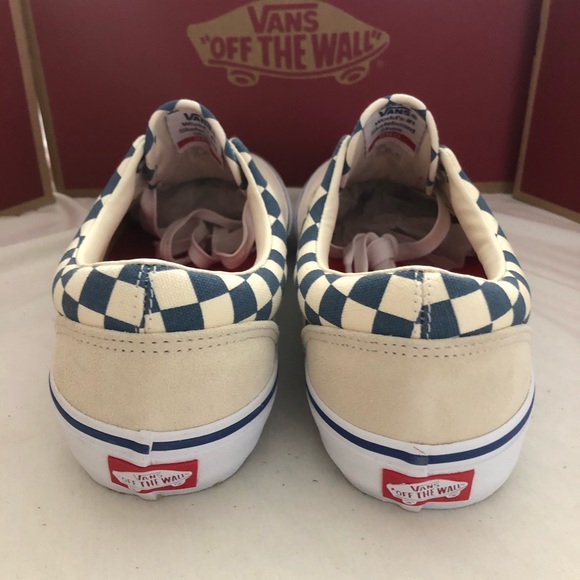 Vans | Shoes | Vans Checkerboard Era Pro Cream Blue | Poshmark